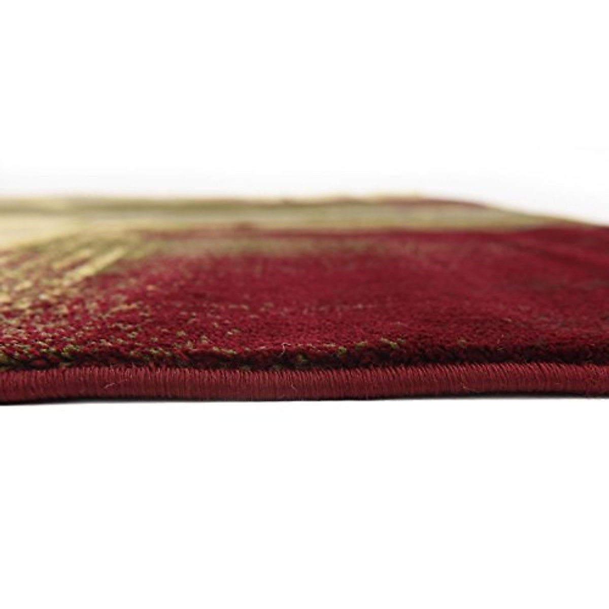 Unique Loom Barista Collection Modern, Abstract, Urban, Distressed, Rustic, Warm Colors Area Rug, 5 ft x 8 ft, Multi/Olive