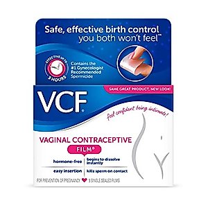 VCF Vaginal Contraceptive Film -- 9 Sheets - 2PC