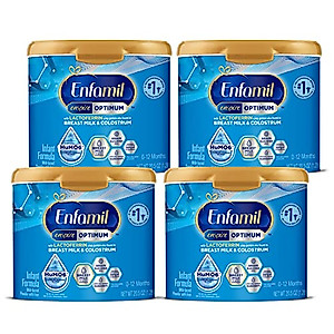 Enfamil Enspire Infant Formula with Immune-Supporting Lactoferrin, Brain Building DHA, 5 Nutrient Benefits in 1 Formula, Our Closest Formula to Breast Milk, Non-GMO, Reusable Powder Tub, 20.5 oz, Pack of 4