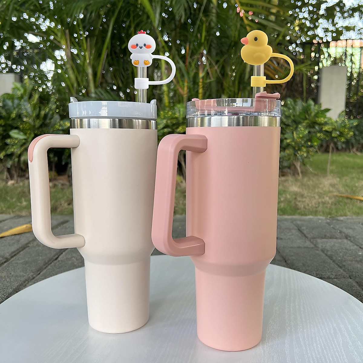 Velaco Silicone Straw Covers Compatible with Stanley Cups - Dust-Proof Straw Caps for Water Bottles