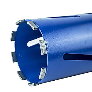 Jeremywell Dry Diamond Drill Core Bit for Brick and Concrete with Pilot Bit - 5" (127mm) Diameter with SDS Plus Arbor for #30/40 Diamond, Laser Welded