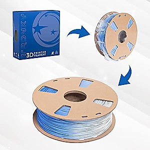 TRONXY PLA 3D Printer Filament 1.75mm Color Changing Filament with Temperature Blue to White Color Change PLA 1KG Spool Cardboard