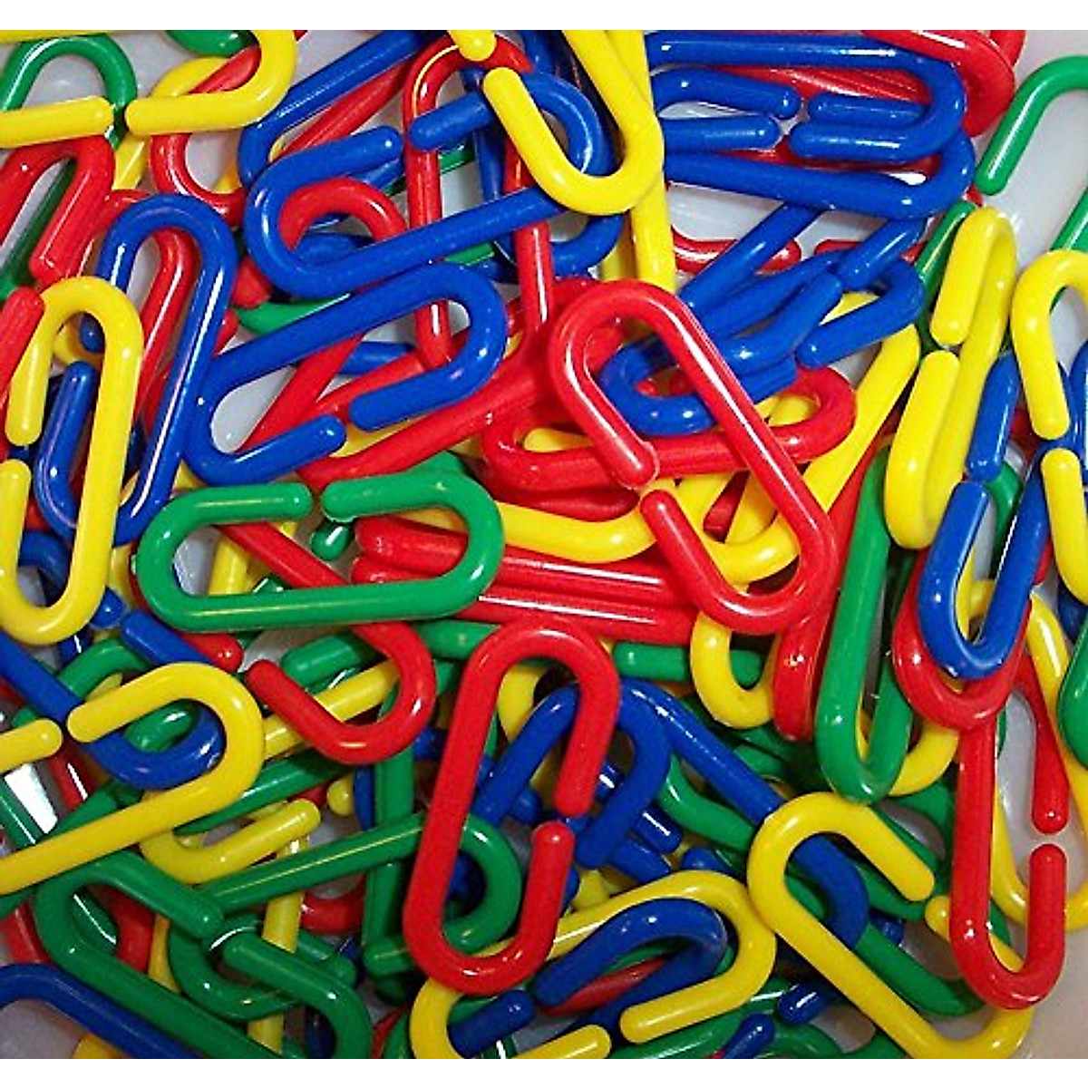 1316 50 pc Plastic C Clips Hooks Chain Links Sugar Glider Rat Parrot Bird Toy Parts