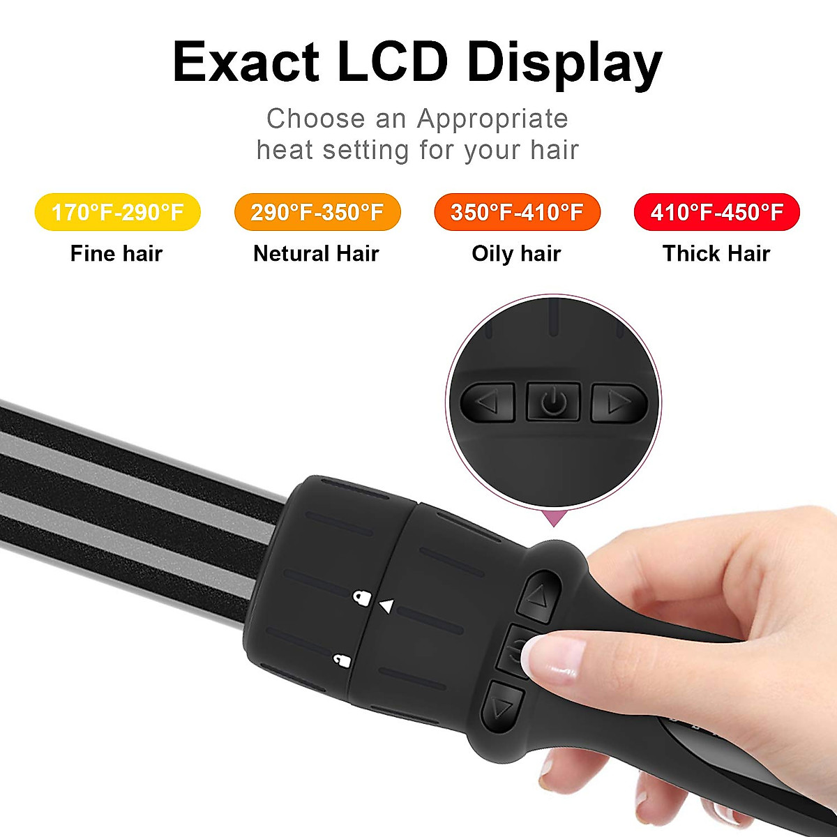 Curling Iron,PARWIN PRO BEAUTY 7 in 1 Curling Wand Set with 7 Interchangeable Barrels and Heat Protective Glove Auto Shut Off Dual Voltage