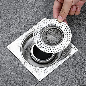 Anti-clogging Kitchen Sink Drain Mesh Bathroom Fine Mesh Bathtub Hair Catcher Perfect For Most Sink Floor Drain Drain Mesh Screen Cover Bathroom Sink Strainer Small Filter Bath Tub