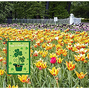 3 Pack Valentine Day Garden Flag St Patricks Day Garden Flag Easter Garden Flags,Double Sided Valentine Flag St Patrick Flag Easter Flags 12x18 Burlap Valentine House Flag for Seasonal Garden Flag