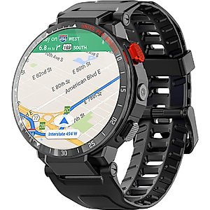 Dual System Android 9.1 Smart Watch 1GB+16GB 4G GPS WiFi Smart Watch Men Smartwatch with Camera Sim Supported
