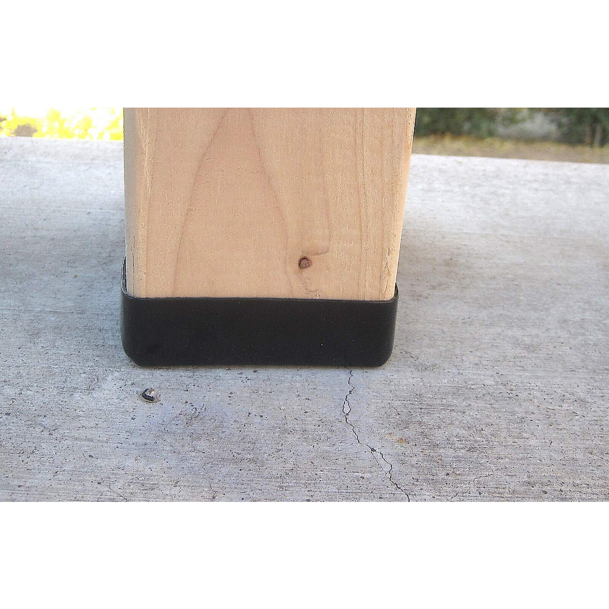 4 Pack 2x4 Wood Post End Cap Leg Cover Floor Protector Stud Rack Rubber Black