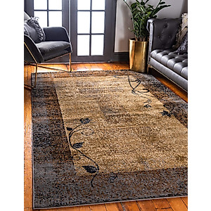 Unique Loom Barista Collection Area Rug - Excelsa (2' 2" x 3' 1" Rectangle, Beige/ Brown)