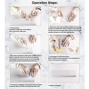 Bathtub Repair Kit-Porcelain Repair Kit-Acrylic Tub Repair Kit for Porcelain, Enamel, Fiberglass Tub Repair Kit-Marble Repair, Porcelain Sink Repair, Fiberglass Shower Repair Kit-Bath Repair Kit White