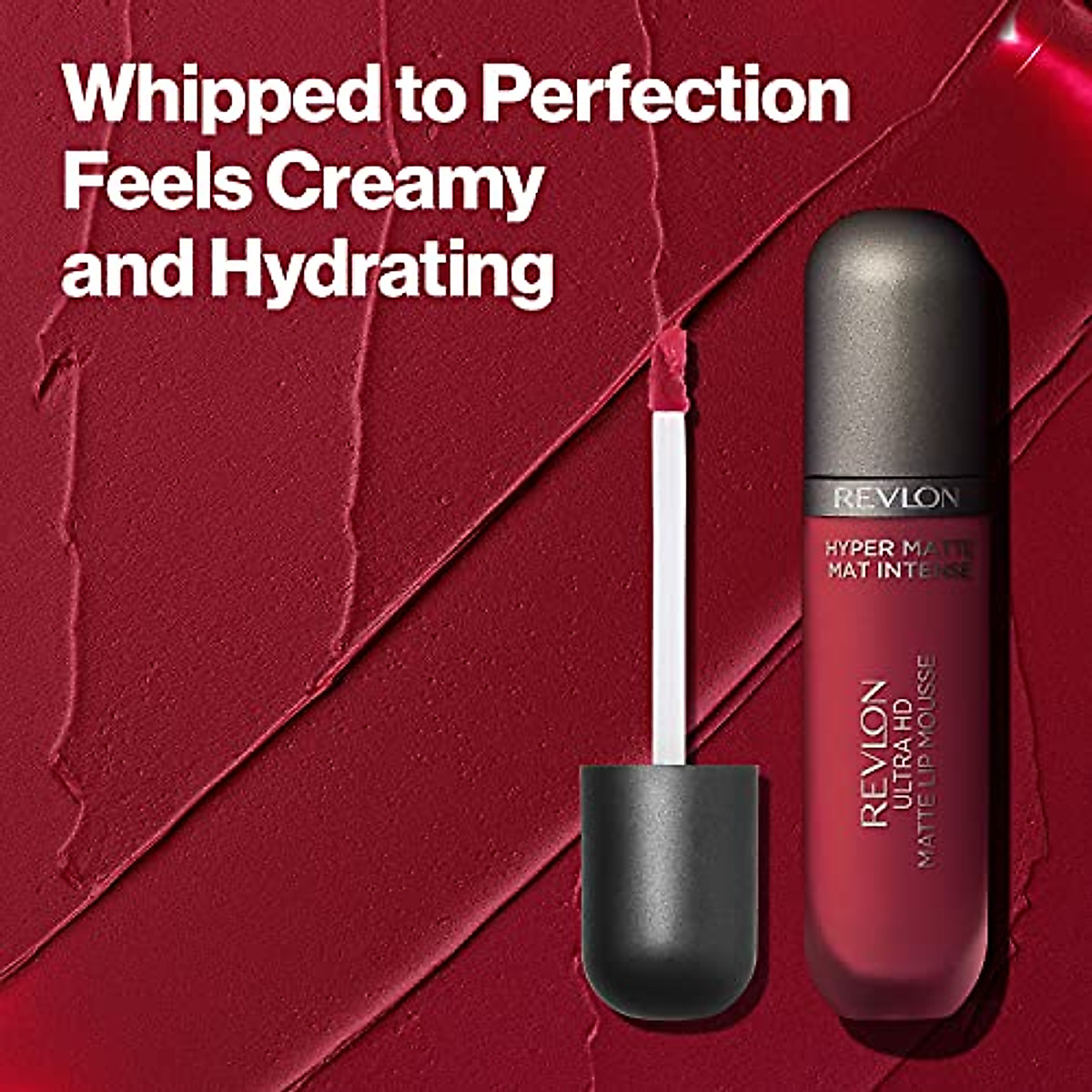 Liquid Lipstick by Revlon, Face Makeup, Ultra HD Matte Lip Mousse, Longwear Rich Lip Colors in Plum / Berry, 825 Spice, 0.02 Oz
