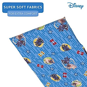 Disney Puppy Dog Pals - Blue, Grey, Yellow and Red Preschool Nap Pad Sheet