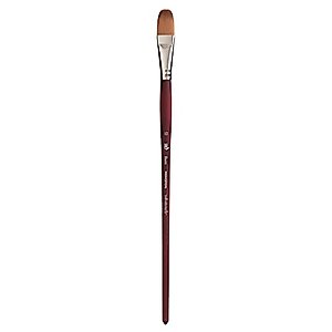 Princeton Velvetouch Blooms Brush, Long Handle, Size 12 - Professional Artist Brushes for Mixed Media, Acrylic, Oil