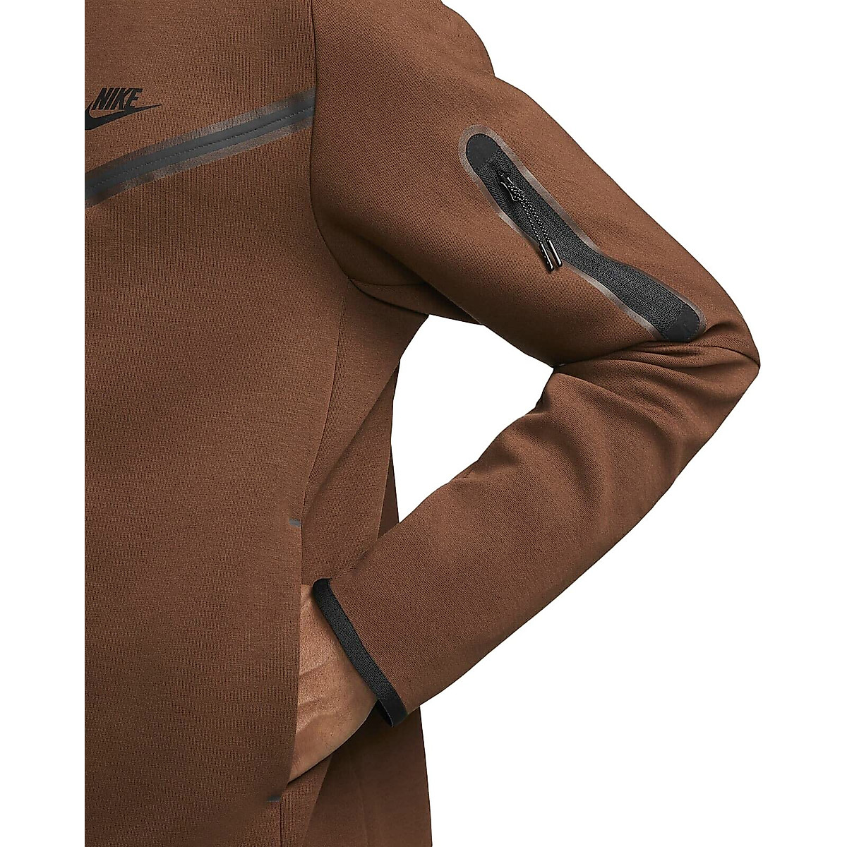 Nike Sportswear Tech Fleece Hoodie Mens Brown/Black -X-Small