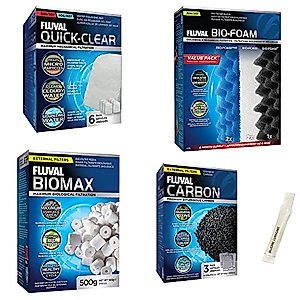 Inland Seas Fluval 306/307 Canister Filter Semi Annual Maintenance Kit Bundle (5 Items)