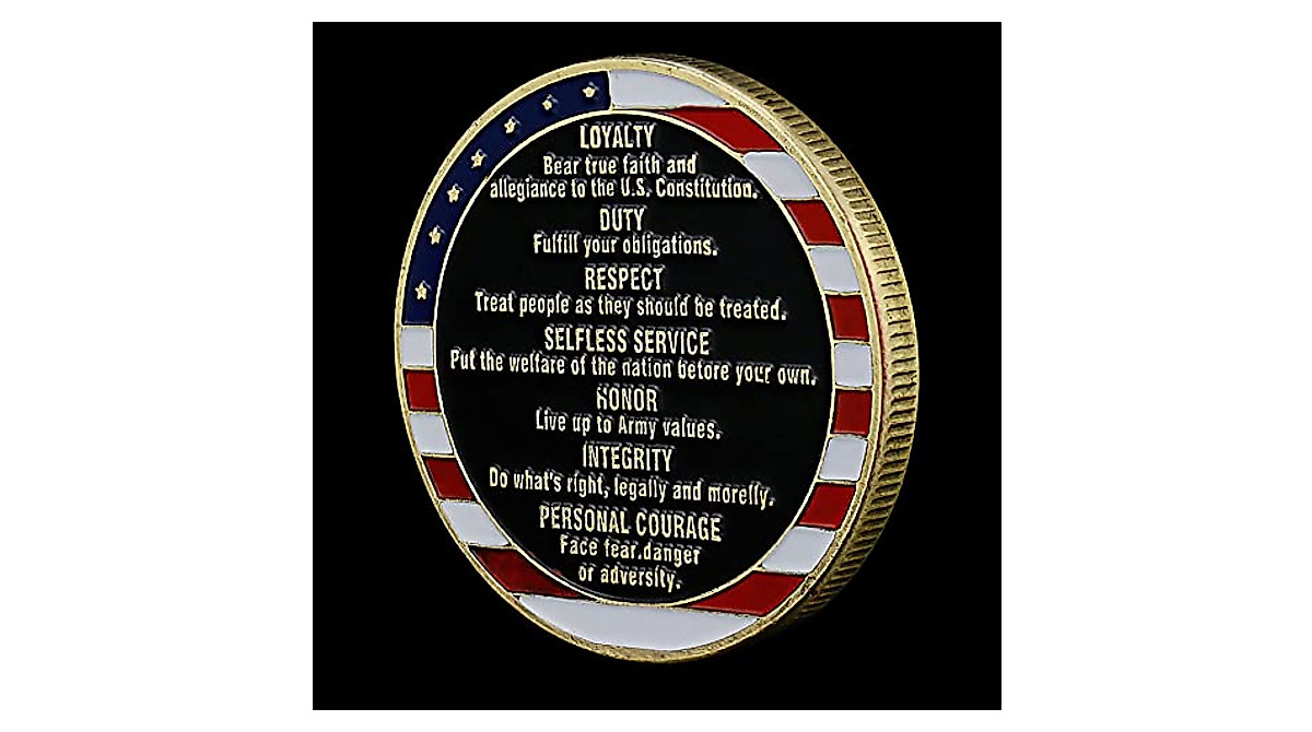 US Army Core Values Commemorative Challenge Coin