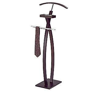 K and B Furniture Co Inc Curved Walnut Valet Stand