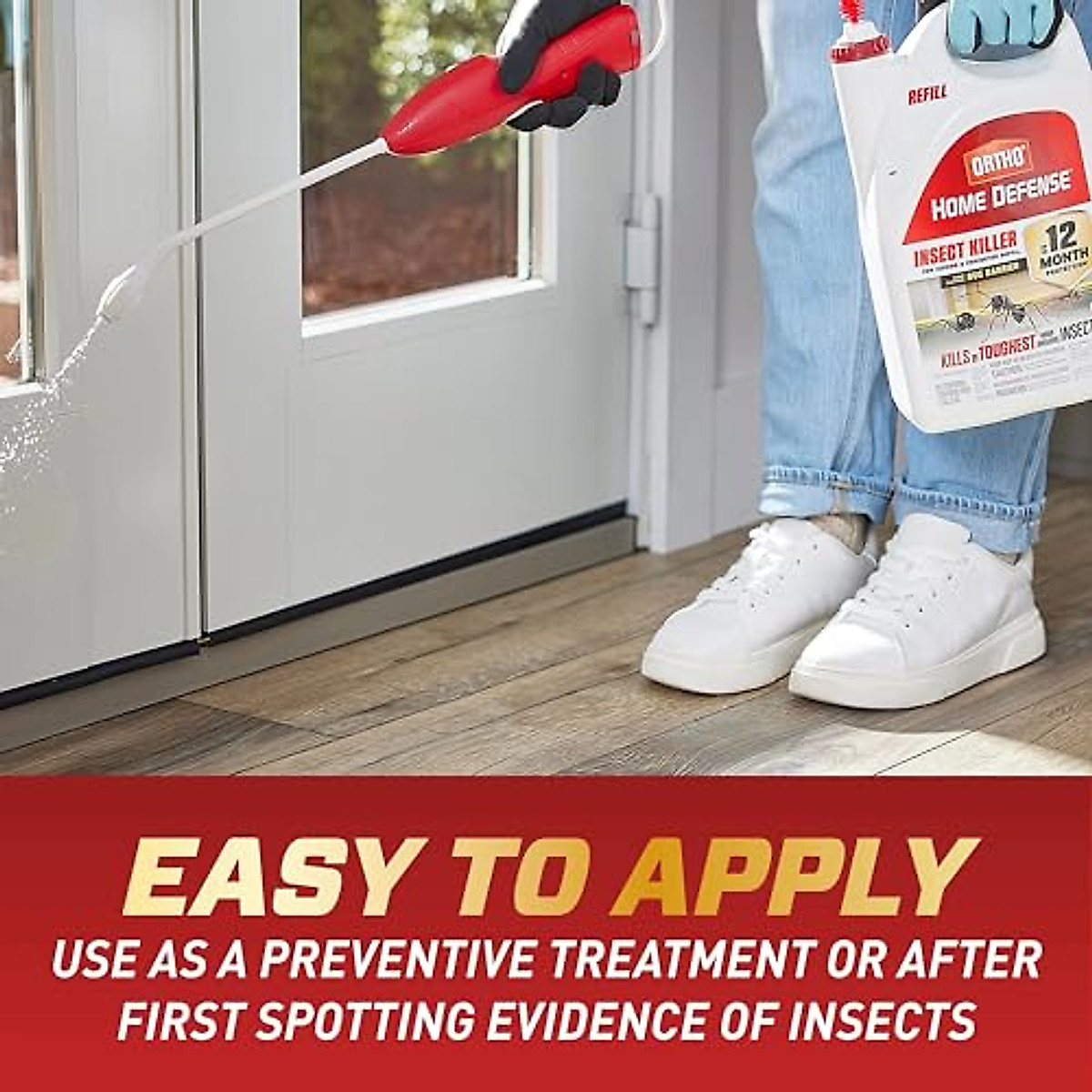 Ortho Home Defense Insect Killer for Indoor & Perimeter Refill2, Controls Ants, Roaches, Spiders, and More, 1 gal.