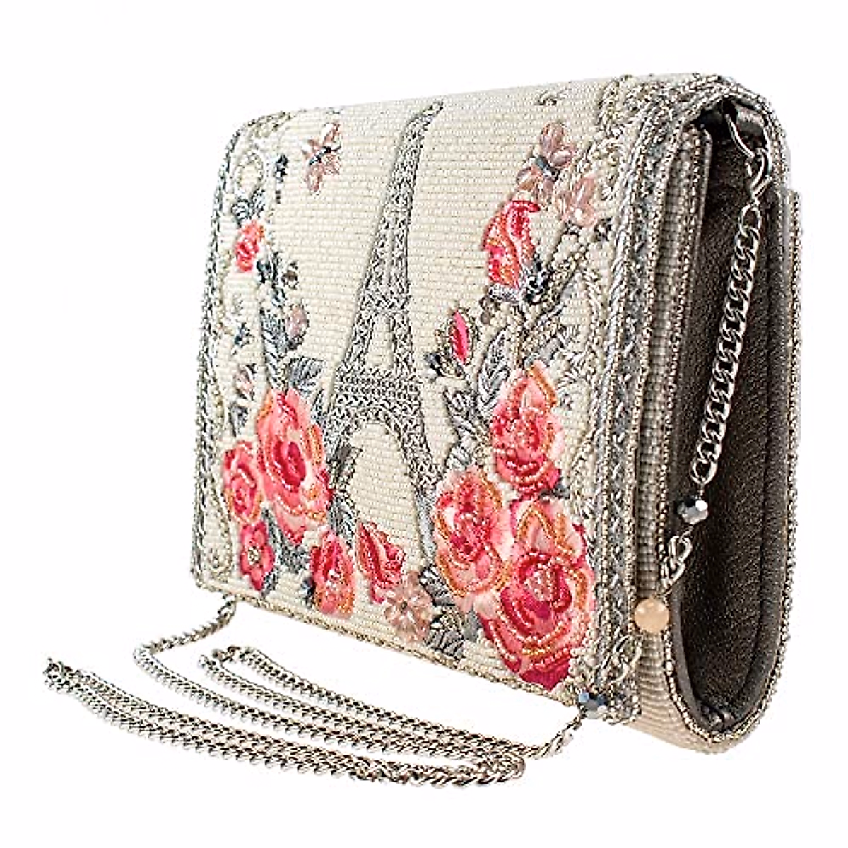 Mary Frances Bonjour Crossbody Clutch Paris Handbag, Multi