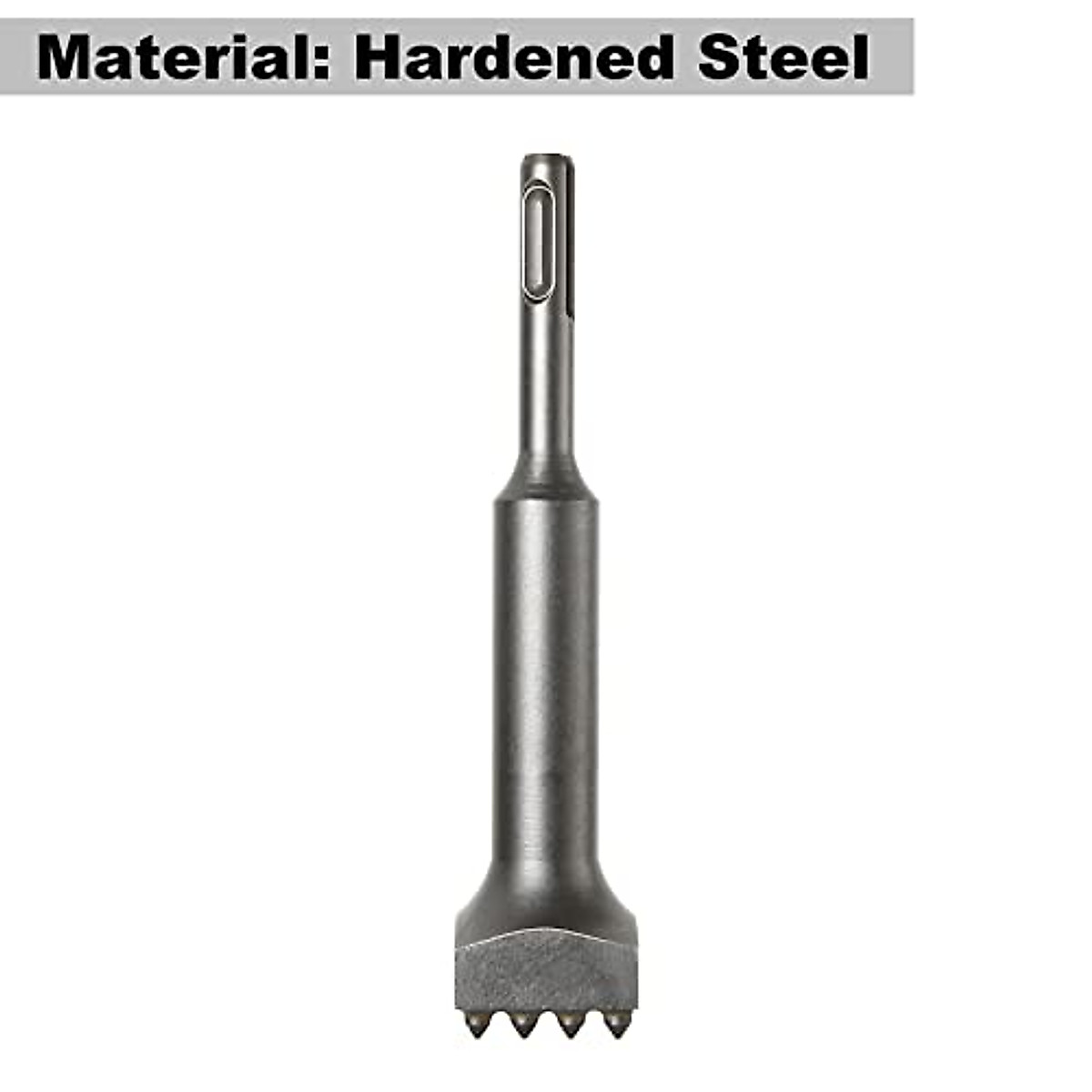 6 Inch x 1 1/4 Inch SDS Plus Bushing Tool Concrete SDS Max Bushing Bit Square Head Concrete Roughness Coating Remove Bushing Bit for Rotary Hammer, Stone, Brick Wall (SDS Plus 16 Pins)