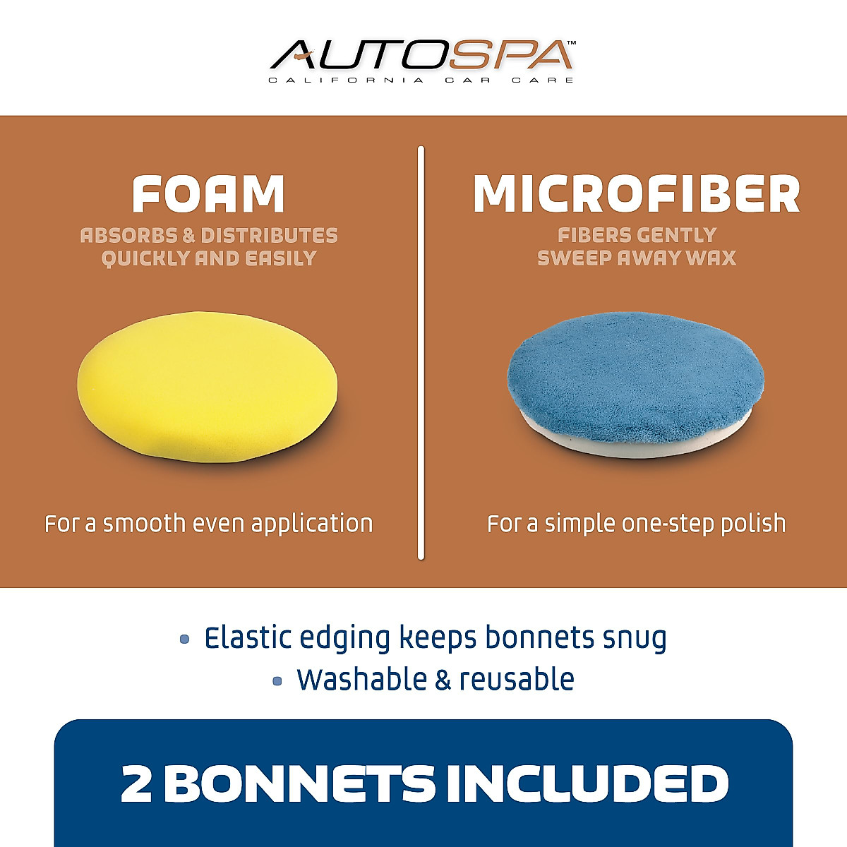 AutoSpa 94000AS Random Orbital 6" 120V Automotive Polisher with 2 Bonus Bonnets