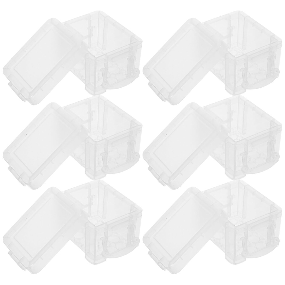 COHEALI Mini Rectangular Storage Containers 10pcs Reusable Small Plastic Storage Box Condiment Containers with Lids for Baby Food Snacks Sauces Candy Small Items Craft Projects