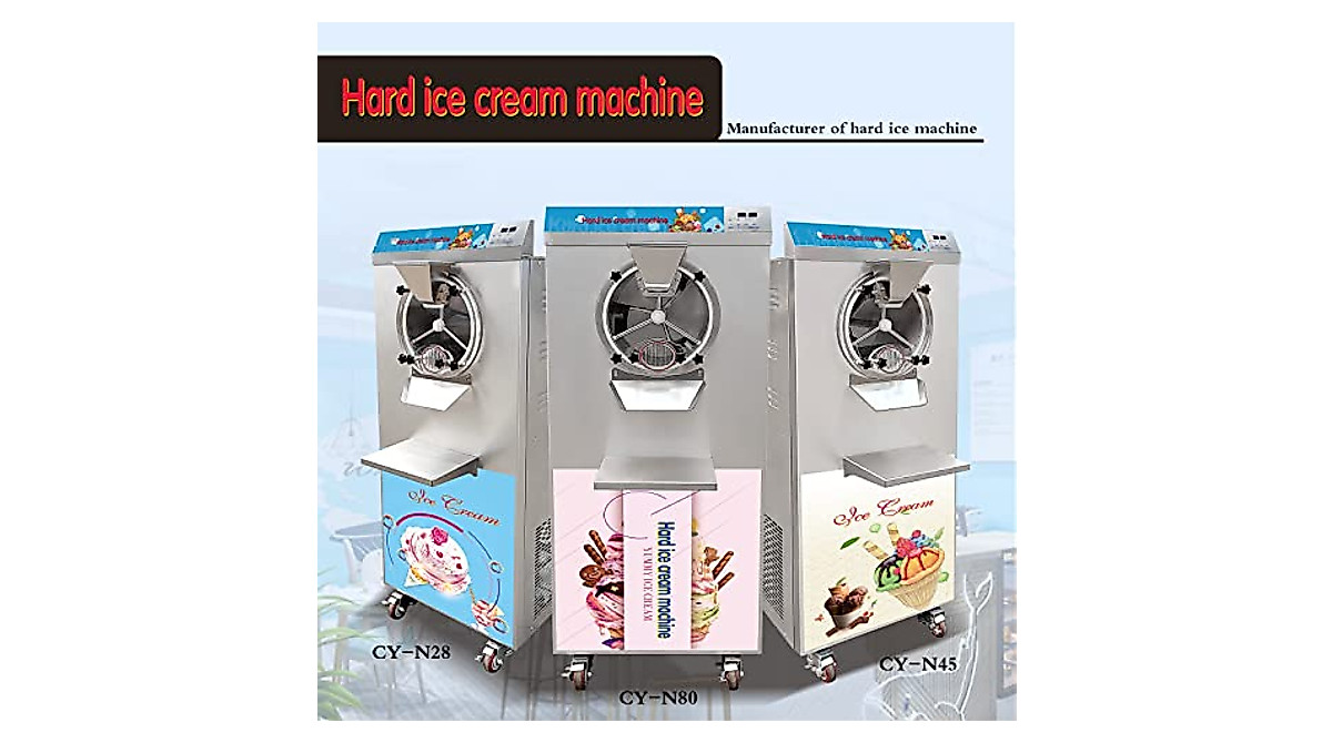 Mvckyi 10L/2.64 Gal Cylinder Italian Water Ice Machine Batch Freezer ...