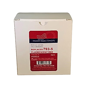 2-Pack Compatibe 793-5 Red Ink Cartridge for P700, DM100i, DM125i, DM150i, DM175i, DM200L, DM225 Postage Meters