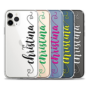 Case Charming Custom Case for iPhone 15 Pro Max 14 Plus 13 mini 12 11 Xs Xr X 10s 10r 10 8 7 Se Personalize Handwriting Name Monogram Clear Phone Cover Slim Soft