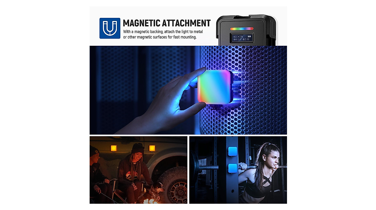 NEEWER RGB62 Magnetic RGB Video Light with APP Control
