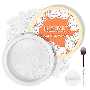 FREEORR Loose Face Powder, Oil Control Minimizes Pores and Fine Lines, Loose Baking Face Setting Powder Makeup, Oil Control Soft Focus Make Up Setting Powder, Matte Flawless Finish,8g (01 Translucent)