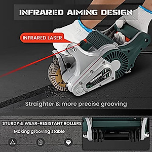 Huanyu Electric Wall Chaser 1 time Molding Wall Groove Cutting Machine Infrared Sighting 4800W Cutting Width 40mm Depth 35mm Wall Chaser Concrete Cutter Magnesium Alloy for Cement Brick Marble 110V