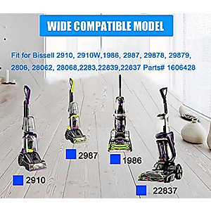 Replacement Vacuum Belts for Bissell 2910, 2910W,1986, 2987, 29878, 29879, 2806, 28062, 28068, P2283,22839,22837 PowerForce/TurboClean PowerBrush Pet Carpet Cleaner,Parts# 1606428 (2Pack)