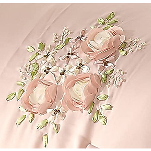 Chic Home Rosetta 5-Piece Comforter Set, Queen, Pink