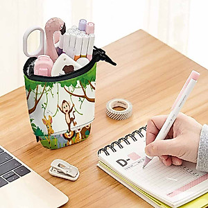 Swono Statue Of Liberty Pencil Case New York City Freedom Doodles Standing Pencil Case Pencil Holder Pencil Pouch Cosmetics Pouch Makeup Office Bag Colorful