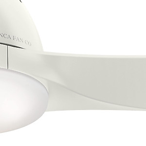Casablanca Fan 59284 Wisp 52-Inch Ceiling Fan with LED Light and Handheld Remote, Whisper-Quiet Motor, 4-Speed Control, Fresh White Finish