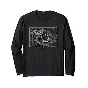 Catalina Island Nautical Marine Chart Long Sleeve T-Shirt