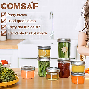 6Pcs Jars with Lids Portable Travel Size Containers for Household Storage Crafts and Cosmetics