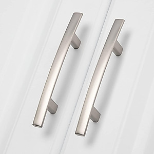 homdiy 3 inch Cabinet Handles 20 Pack Brushed Nickel Cabinet Pulls Arch Drawer Hardware Modern Dresser Pulls for Kitchen Bathroom Cupboard, Zinc Alloy