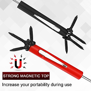 12 Pieces Mini Tops and Pocket Clips Pocket Screw Driver Magnetic Pocket Screw Driver with Single Blade Head Pocket Screwdriver Set for Mechanical Electrician Electronics Technician, Red, Blue, Black