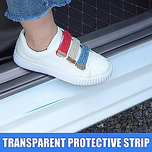 Dewkou Pack-1 Car Door Edge Guard Sill Protector, 2.75In x 32.8Ft Car Threshold Strip Door Anti-Collision Strip, Universal Car Door Sill Protection (Transparent)