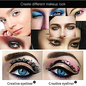 Yeweian Black White Eyeliner Pencil Set, Matte Smooth White Eye Brightener Stick, Quick Drying Waterproof High Pigmented Highlighter Eye Liner Eyeshadow Makeup, with Built-in Sharpener