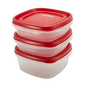 Rubbermaid Easy Find Lids Food Storage Containers, Racer Red, 6-Piece Set