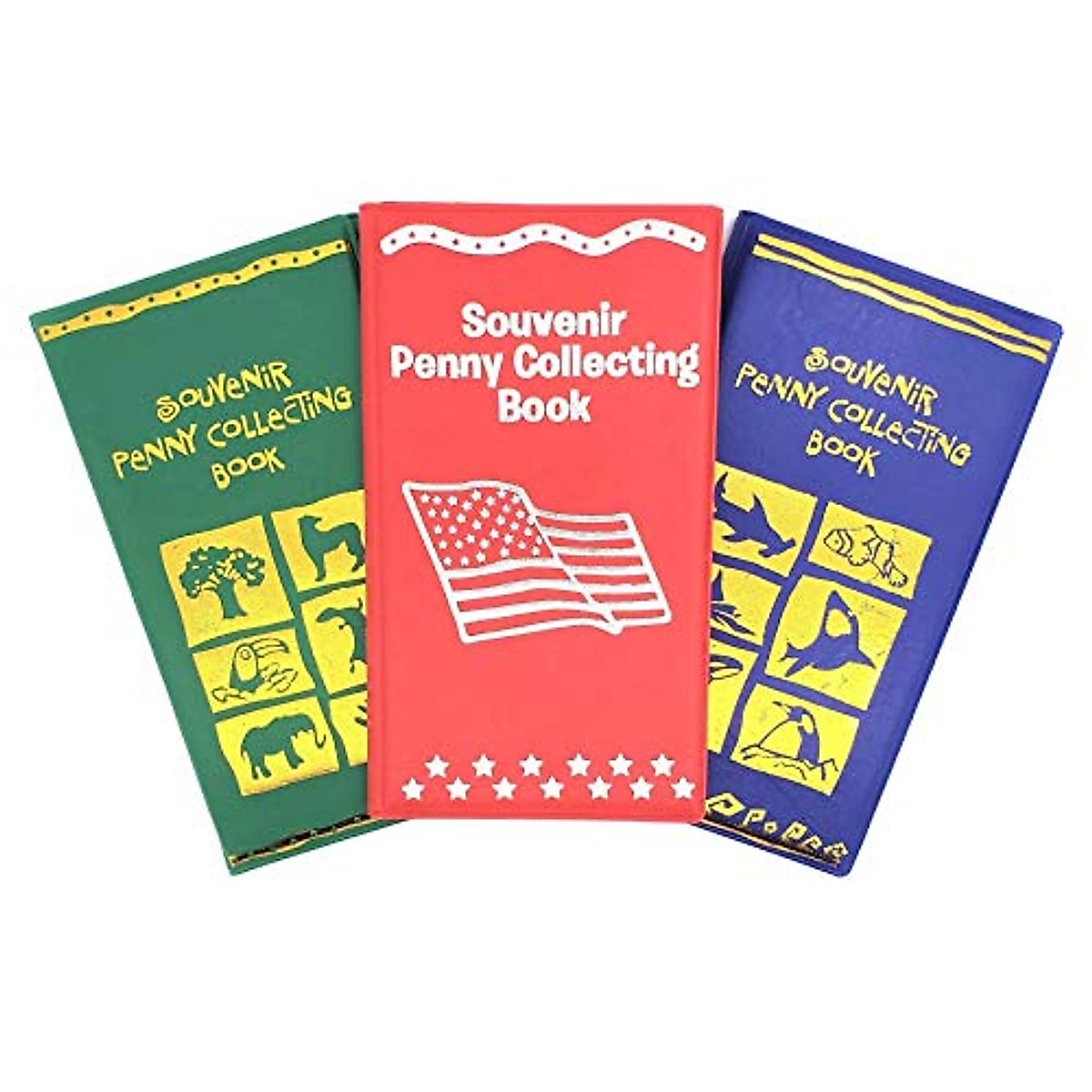 Souvenir Penny Holder Collecting Books (3 Pack) Bi-Fold Coin Display for Rare and Elongated Pennies! (3 Pack)
