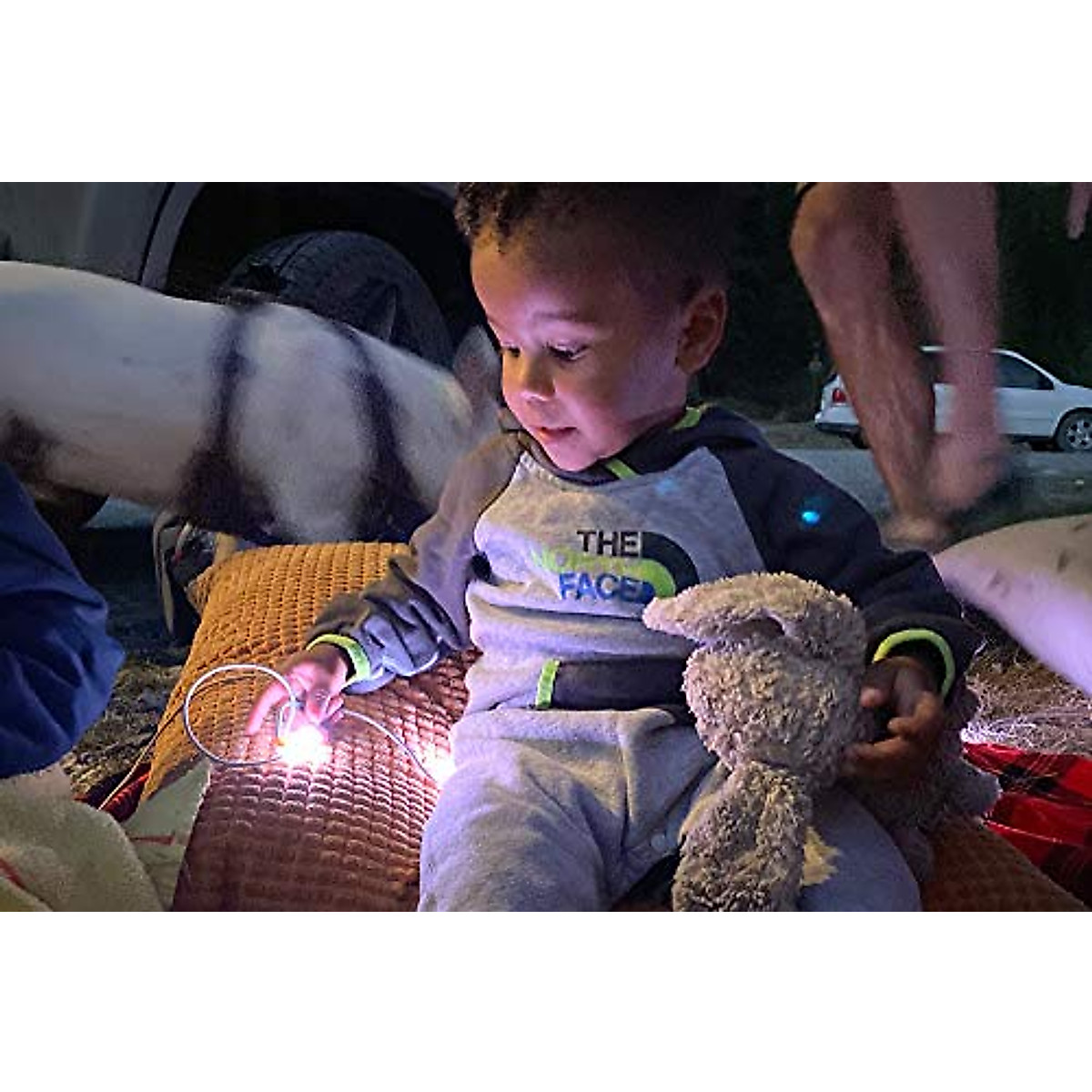 MPOWERD Luci Color Solar String Lights + Phone Charger: Color 18' Rechargeable via Solar or USB-A, 100 Lumens LEDs and 7 Colors, Lasts Up to 15 Hours, Waterproof, Camping, Pool/Patio, and Travel