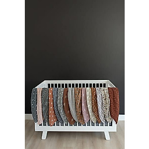 Mebie Baby Harvest Floral Muslin Swaddle, Modern and Neutral Swaddle Blanket for Baby Girl or Boy, Soft Baby Blankets, Newborn Swaddle Blanket, 0-3 Month, Comfy Wrap, Baby Essentials & Gifts