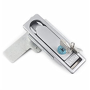 Electric Cabinet Panel Cam Lock Push Type Pop Up Door Lock Matt Silver Hardware 1Pcs (Color : L132mm)