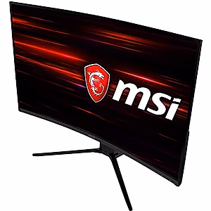 MSI 32" Full HD RGB LED Non-Glare Super Narrow Bezel 1ms 2560 x 1440 144Hz Refresh Rate Free Sync Height Adjustable Curved Gaming Monitor (Optix MAG321CQR),Black