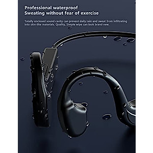 MOSAJIE Open Ear Headphones, Air Conduction Headphones Lightweight Bluetooth Wireless Sports Headset, with Built-in Mic, Up to 8 Hours Playtime, Waterproof Headset for Running Workouts Cycling