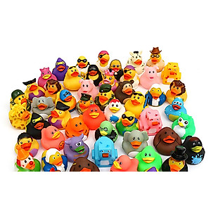 XY-WQ Rubber Duck 25 Pack for Jeeps Bath Toy Assortment - 2.3 Inch Bulk Floater Duck for Kids - Baby Showers Accessories - Party Favors, Birthdays, Bath Time, and More (25 Varieties)